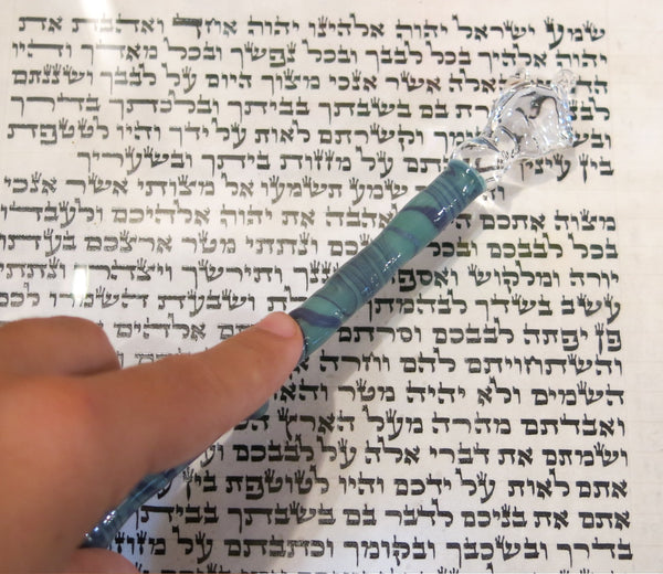 Handmade Glass Torah Pointer - Yad – shevachaya