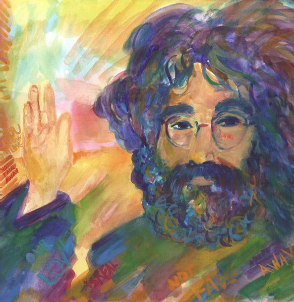 Jerry Waving - Painting by Sheva Chaya // Safed Art – shevachaya